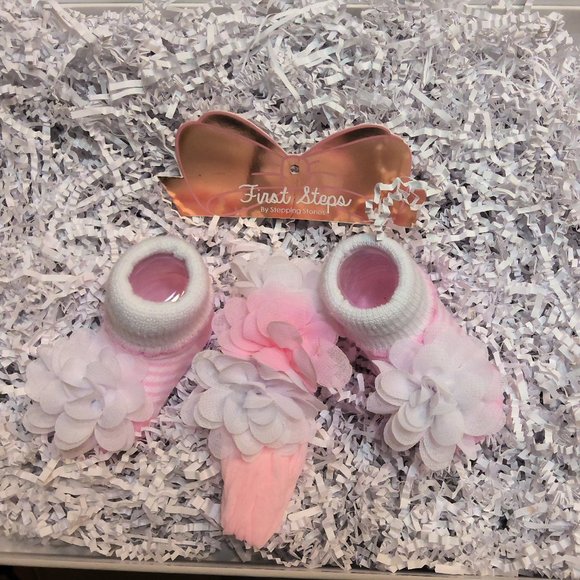 First Steps | Accessories | First Steps Pink And White Striped Socks ...
